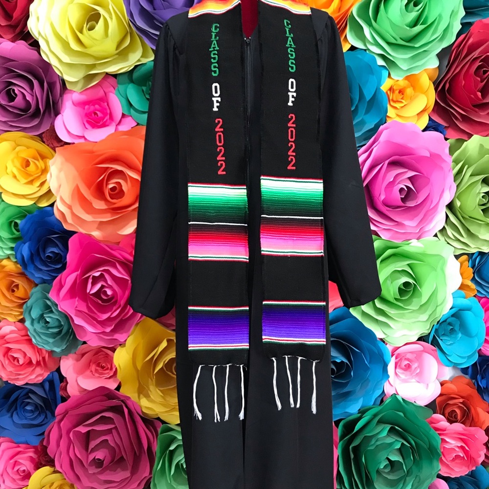 Stole Style Mexican Class Of 2022 Letters Tricolor - Gem